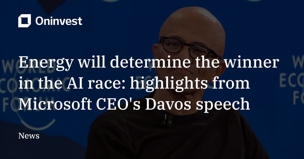 Energy will determine the winner in the AI race: highlights from ...