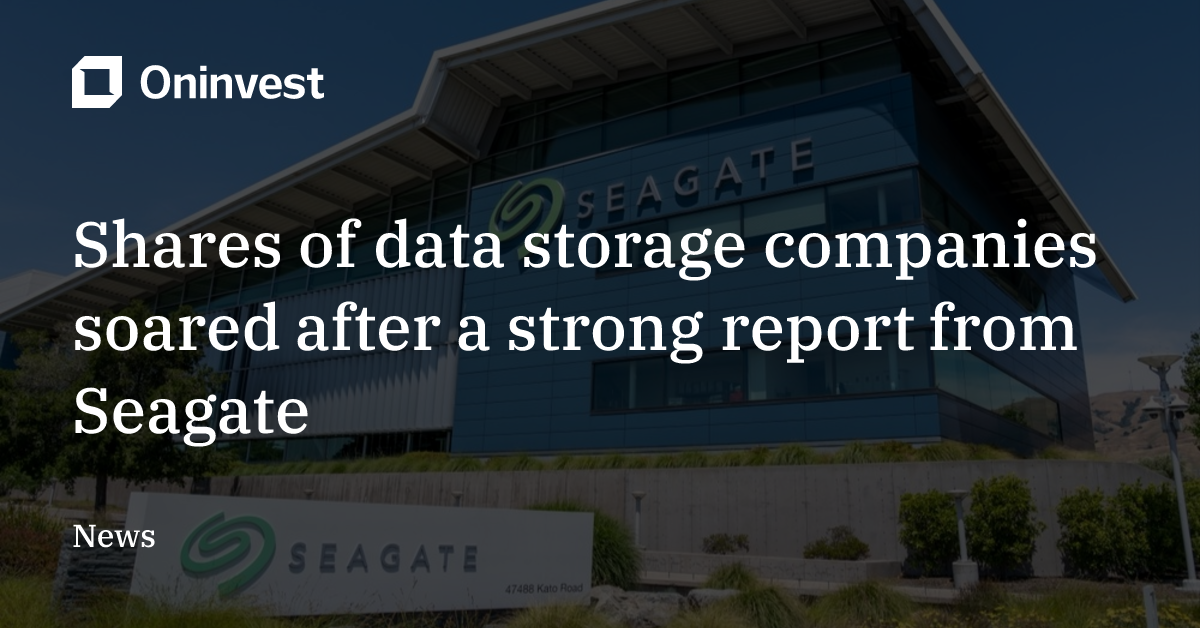 Shares of data storage companies soared after a strong report from ...