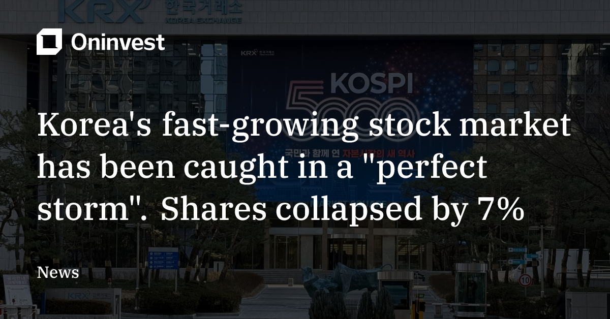 Korea's fast-growing stock market has been caught in a "perfect storm ...